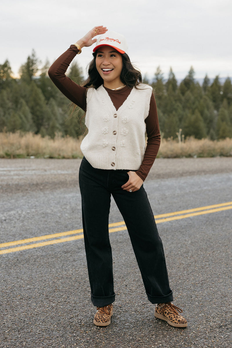 Lanie Floral Vest-Cream – Love Olive Co