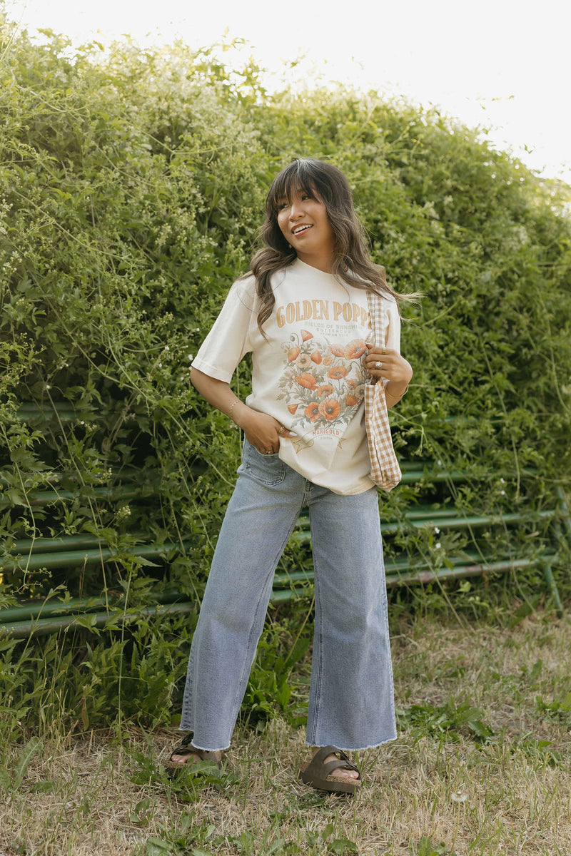 Golden Poppies Tee-Cream – Love Olive Co