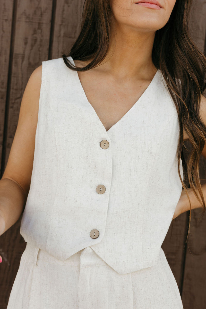 Kennedy Vest-Natural – Love Olive Co