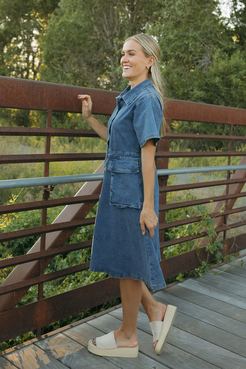 Hayes Dress-Denim – Love Olive Co