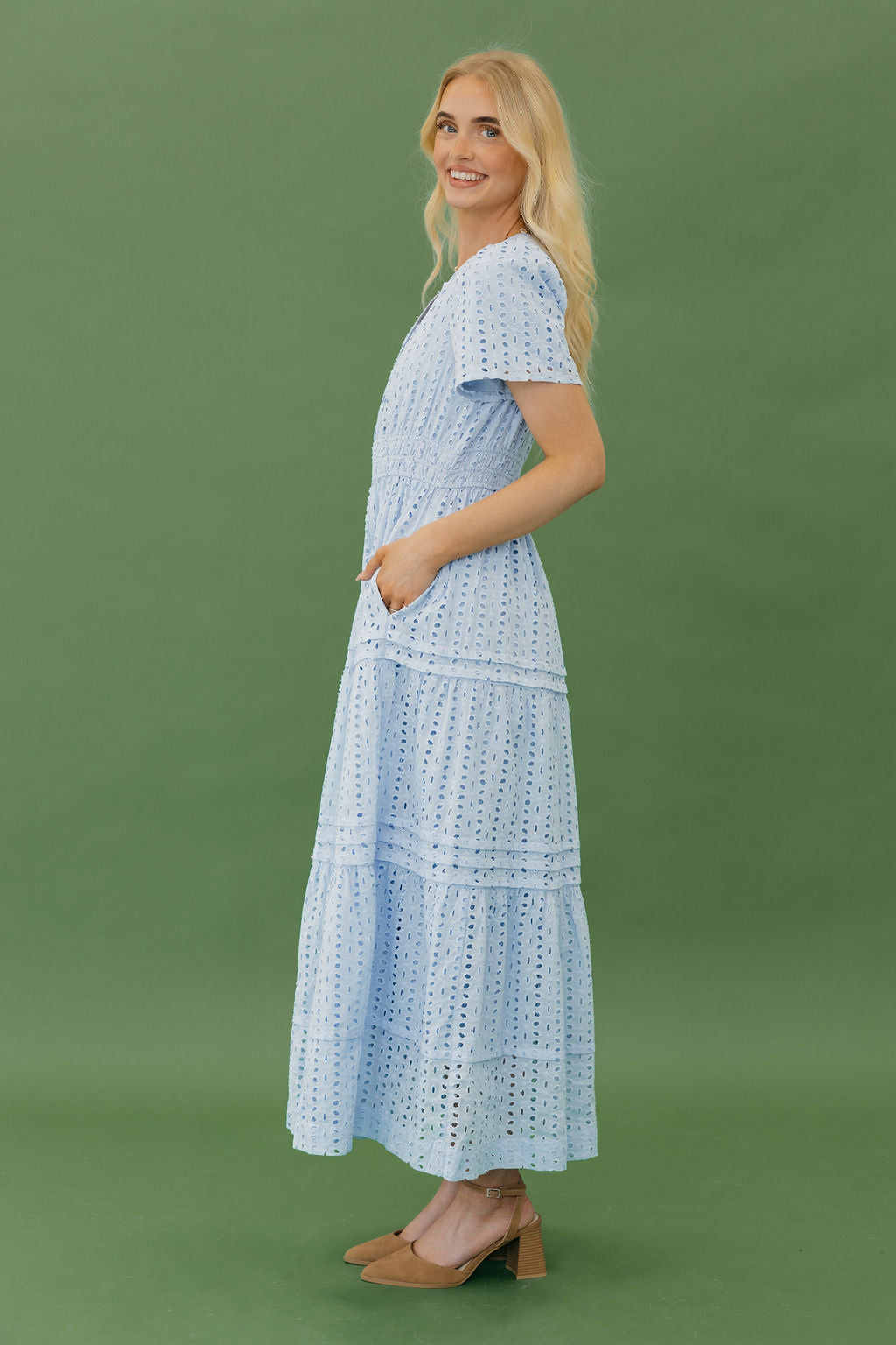 Caribbean Dress-Blue Eyelet – Love Olive Co