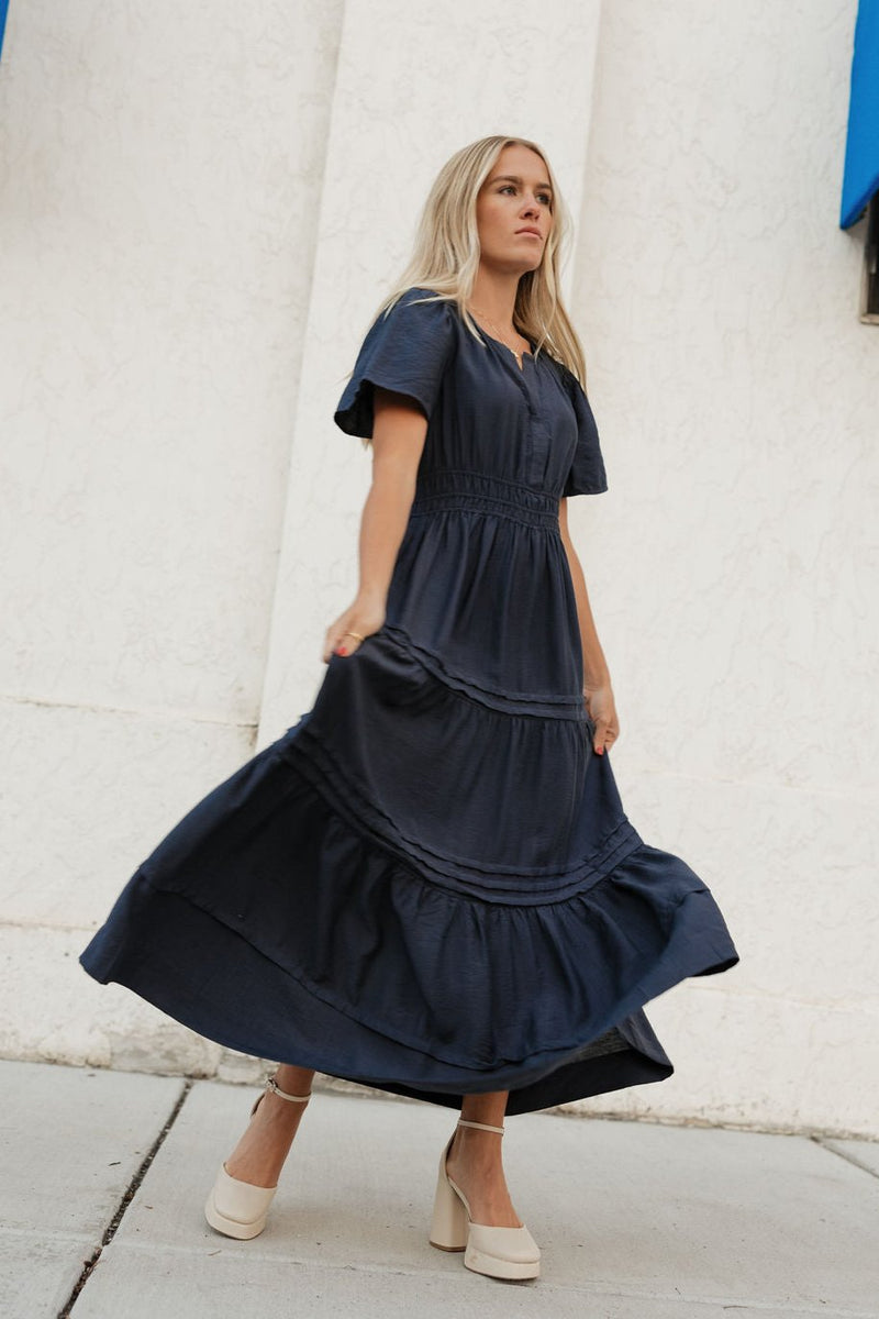 Caribbean Dress-Navy – Love Olive Co
