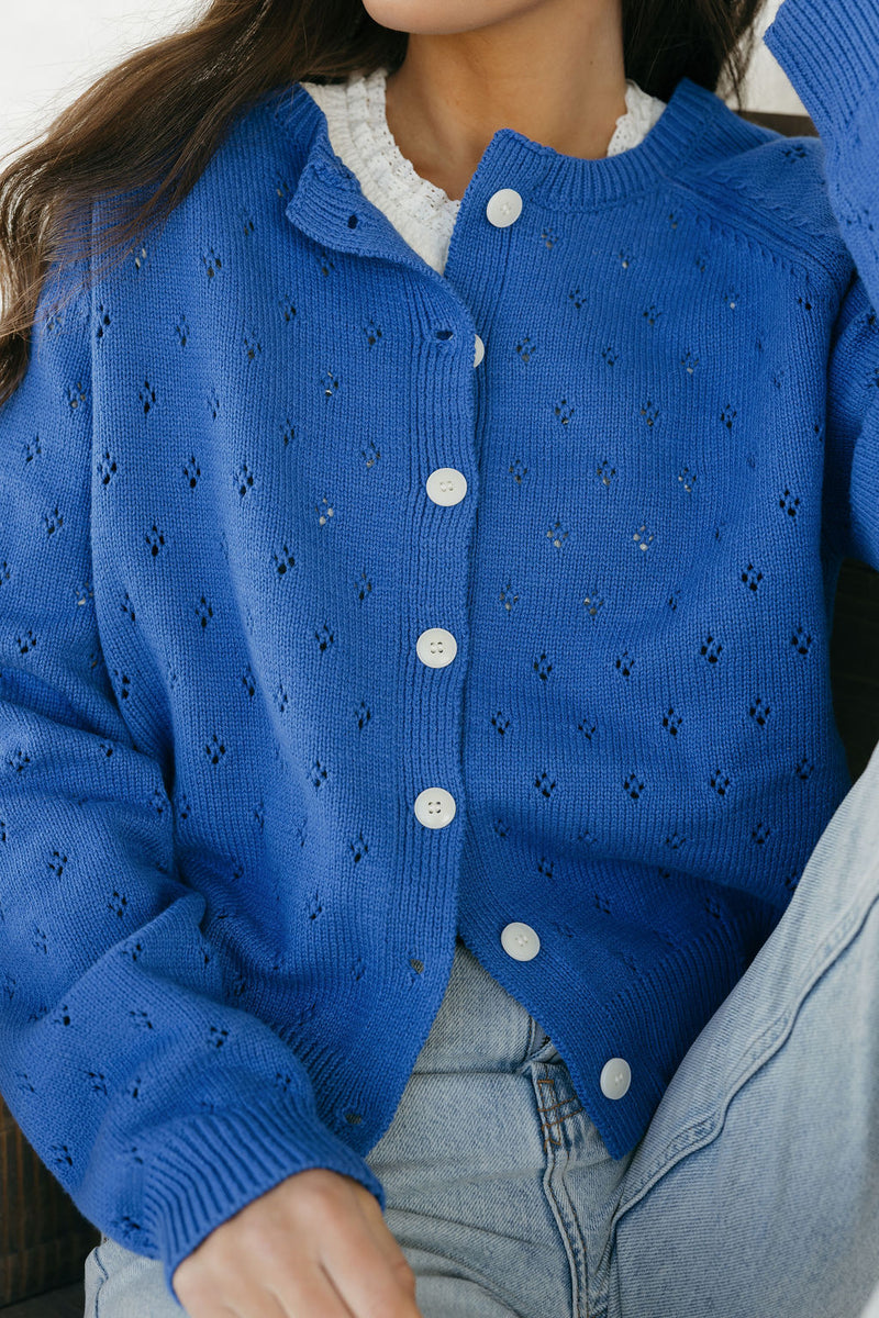Harriet Cardigan-Blue – Love Olive Co