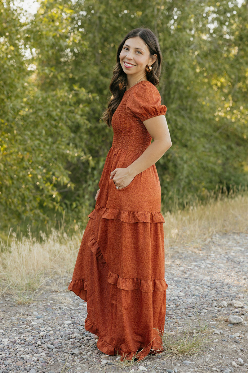 Paige Dress-Rust – Love Olive Co
